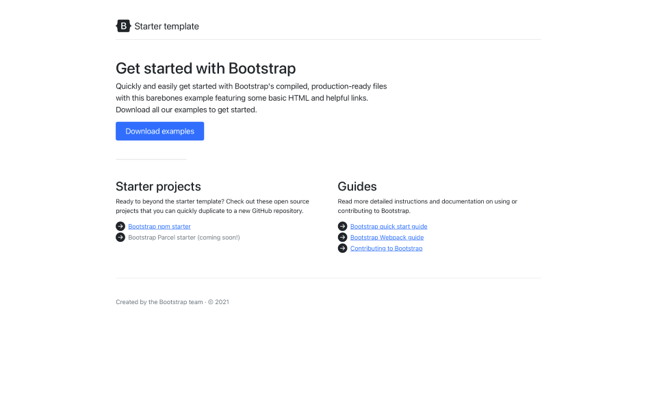 Примеры · Bootstrap v5.0